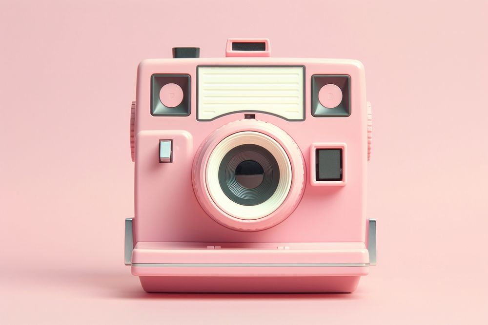 Pink polaroid camera photographing electronics | Free Photo ...