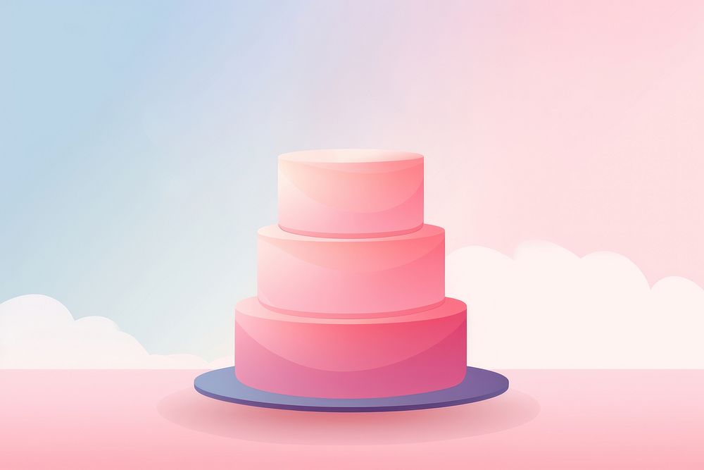 Minimal flat vector wedding cake | Free Photo Illustration - rawpixel