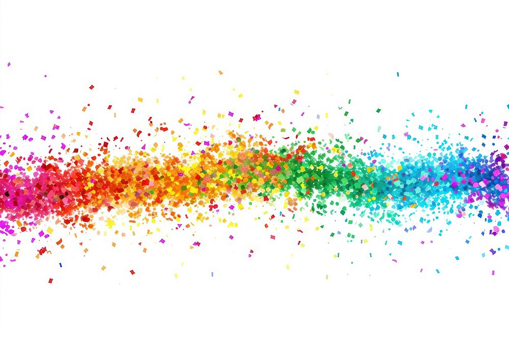Rainbow confetti backgrounds line white | Premium Photo Illustration ...
