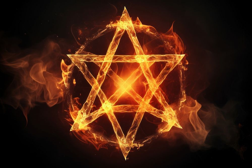 Photo fire pentagram symbol burning | Free Photo Illustration - rawpixel
