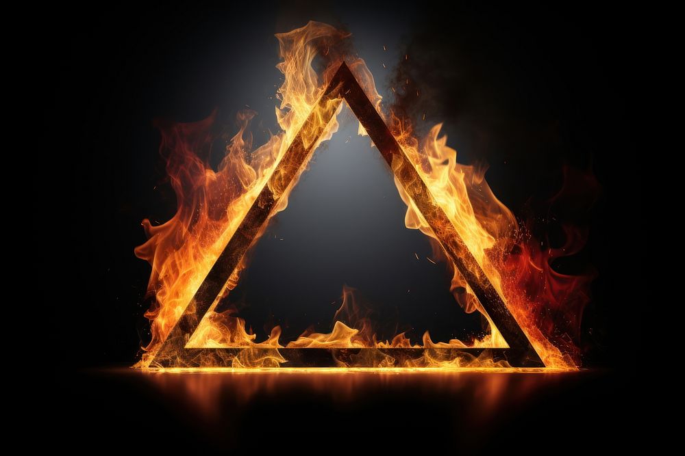 Photo fire triangle frame bonfire | Premium Photo Illustration - rawpixel