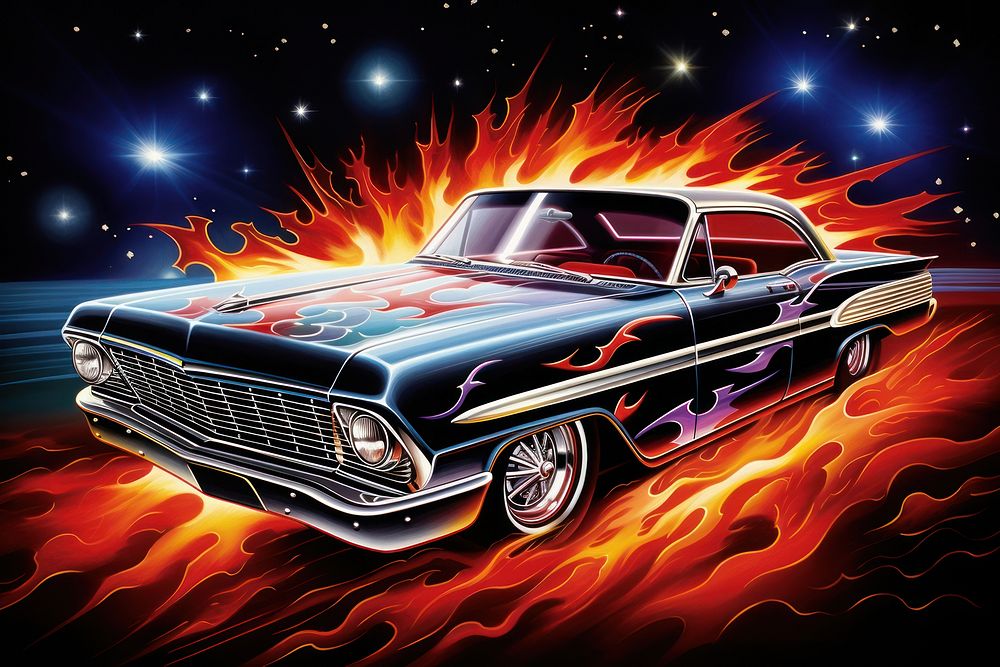 Vintage car vehicle light art | Premium Photo Illustration - rawpixel