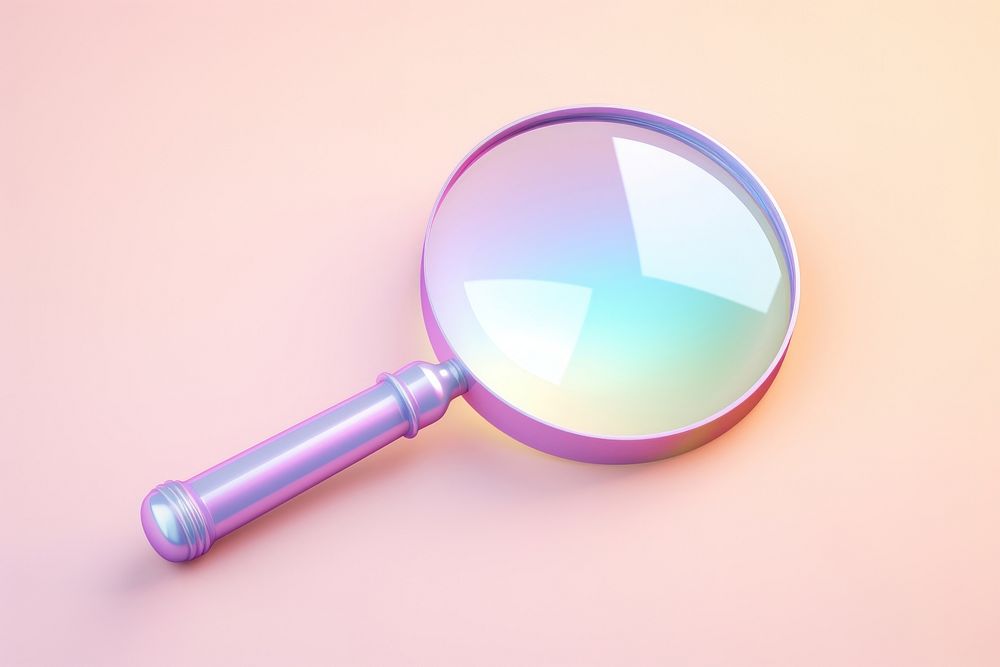 Magnifying glass reflection circle purple. | Premium Photo Illustration ...