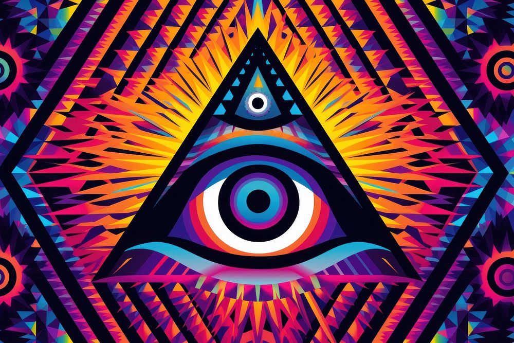 Illuminati art graphics pattern. | Premium Photo Illustration - rawpixel