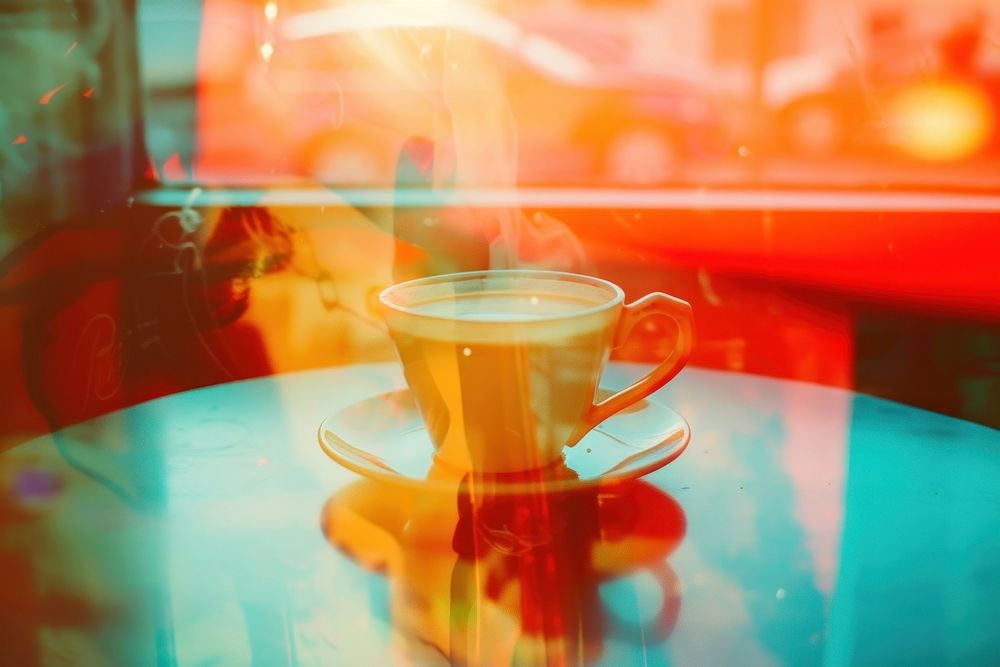 Coffee light leaks saucer drink | Free Photo - rawpixel