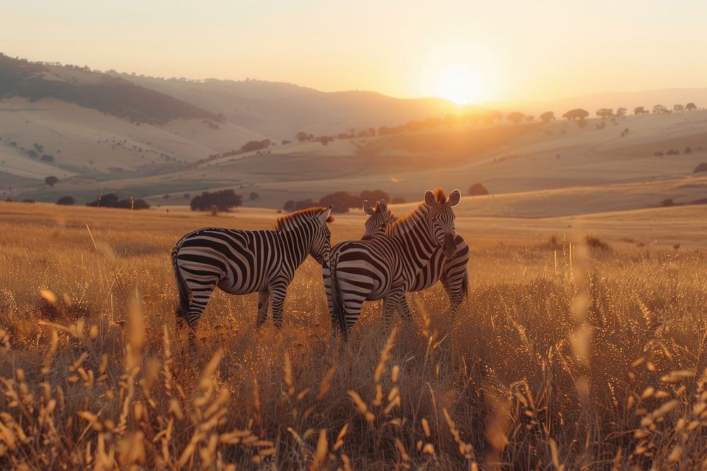 Group zebra landscape grassland wildlife. | Free Photo - rawpixel