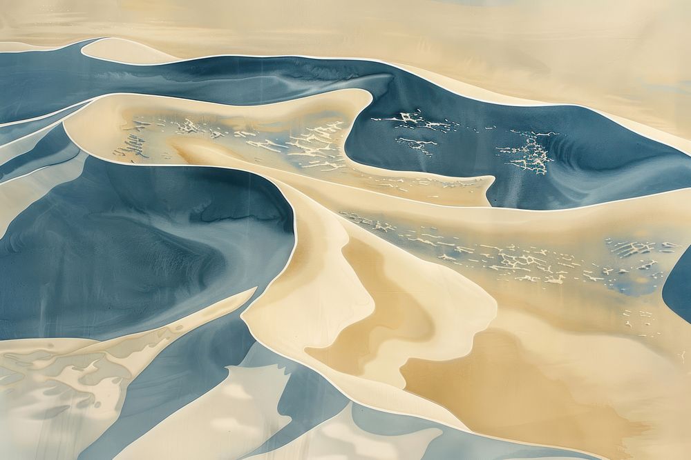 Dune scene outdoors painting nature. | Premium Photo Illustration ...