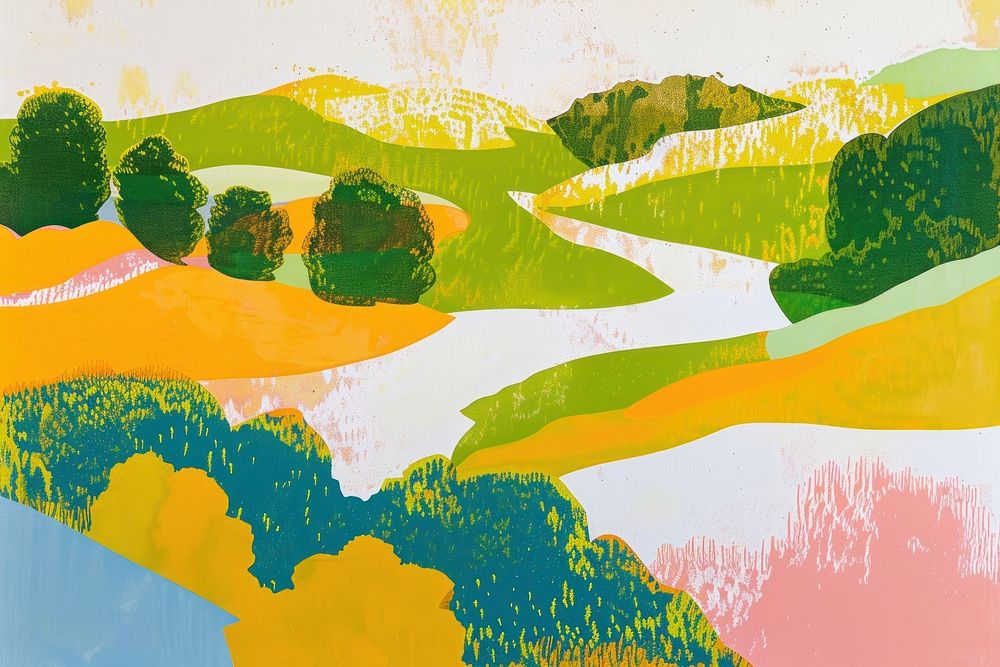 Summer painting outdoors drawing. | Free Photo Illustration - rawpixel