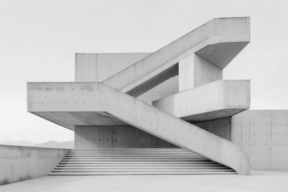 Modern architecture staircase building construction. | Free Photo ...