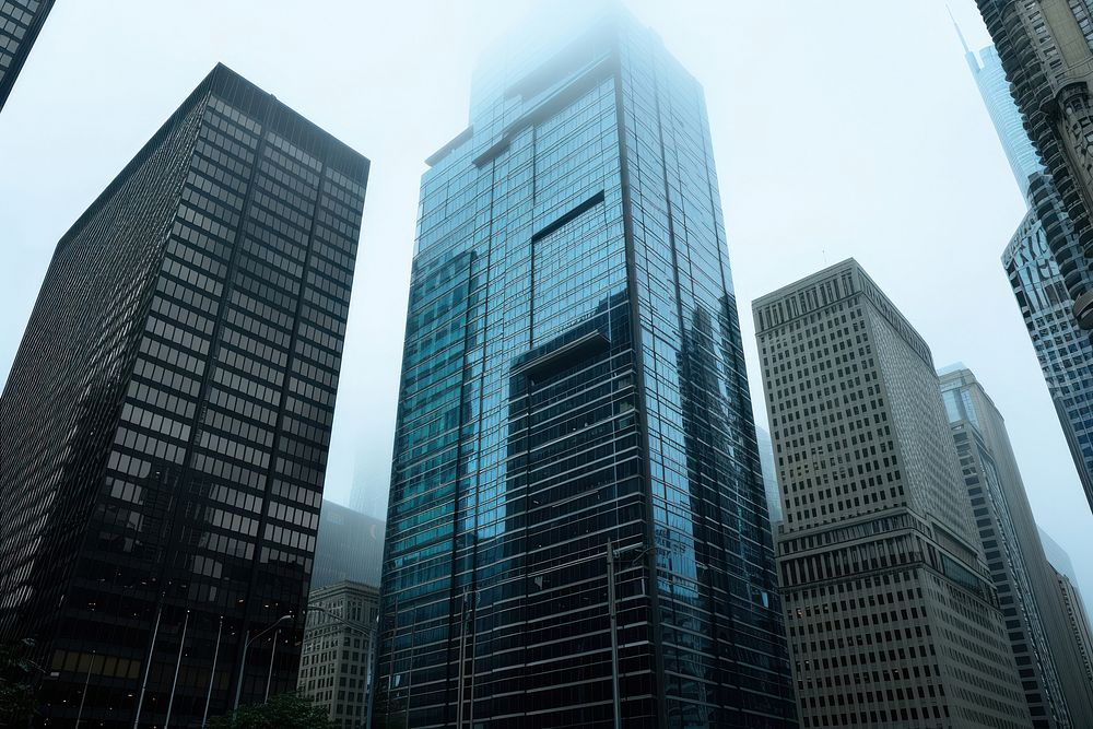 Skyscraper buildings architecture cityscape urban. | Premium Photo ...