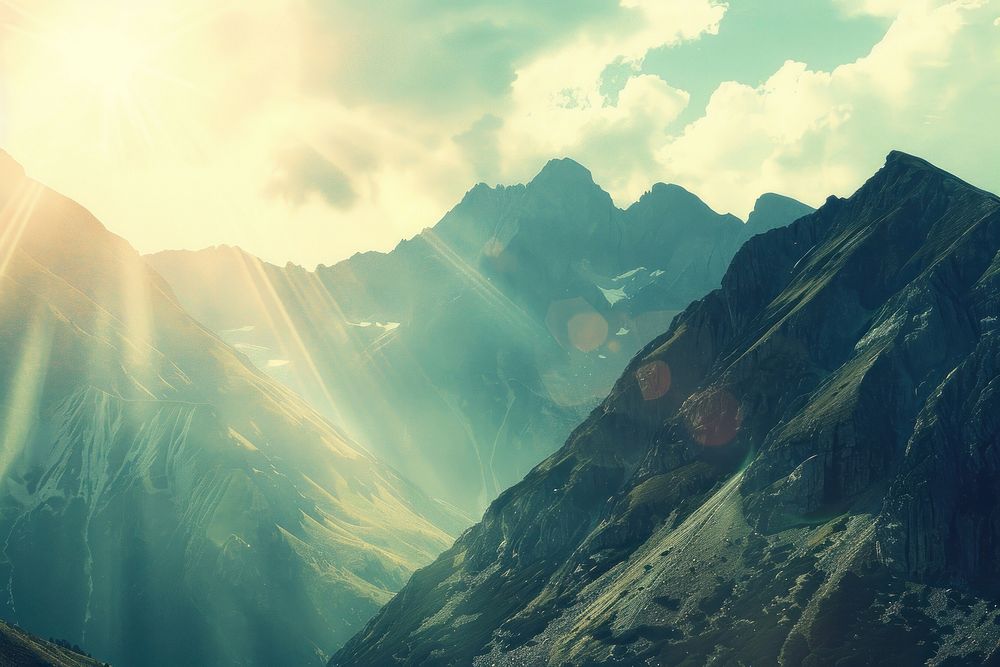 Beautiful Mountain ranges mountain sun | Free Photo - rawpixel