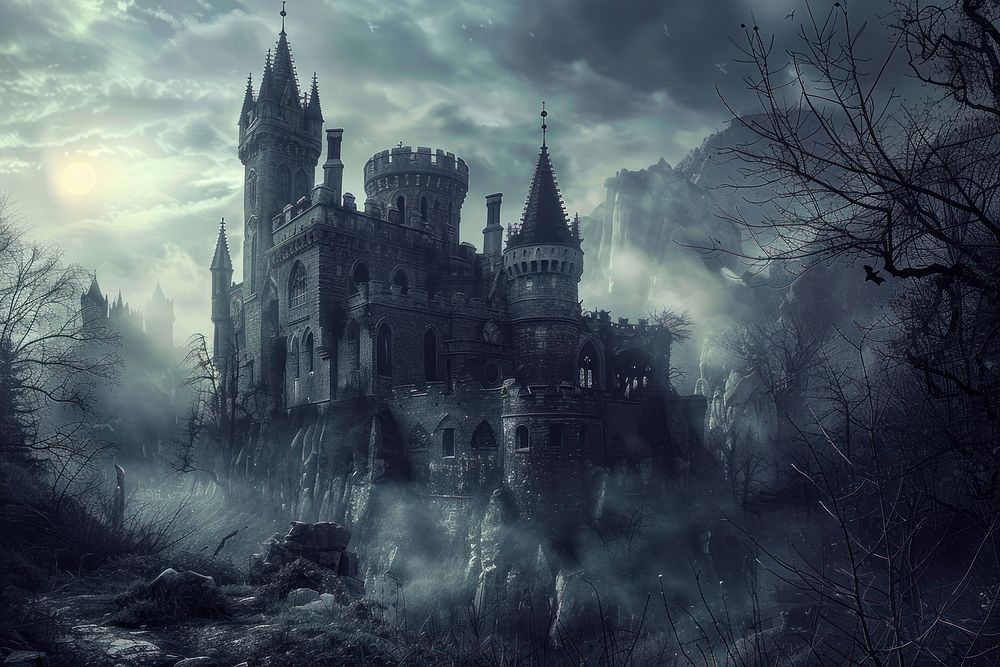 Scene vampire castal architecture building | Premium Photo - rawpixel