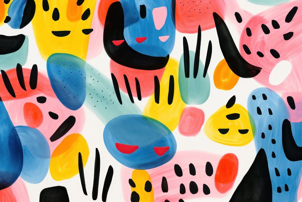 Memphis cats backgrounds abstract painting. | Free Photo Illustration ...