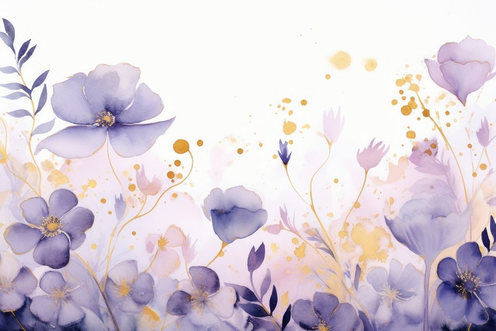 Lavender flowers watercolor background painting | Free Photo ...