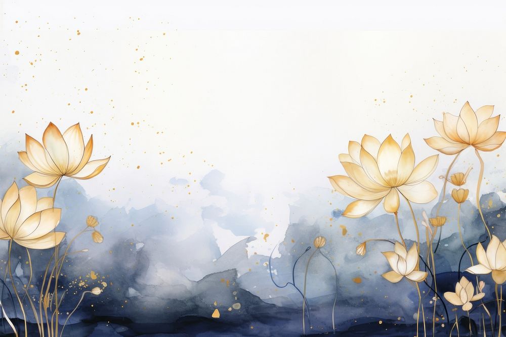 Lotus watercolor background outdoors painting | Free Photo Illustration ...
