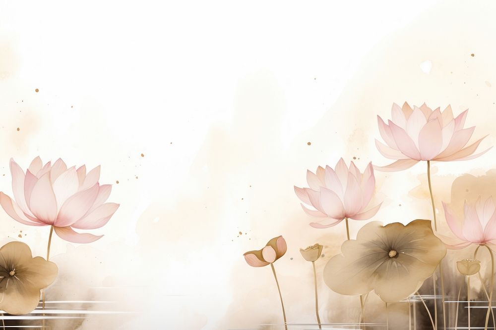 Lotus watercolor background painting flower | Free Photo Illustration ...