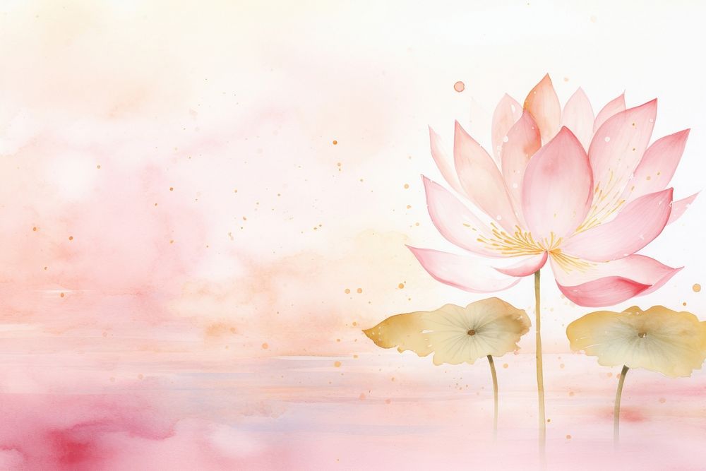 Lotus watercolor background painting flower | Free Photo Illustration ...