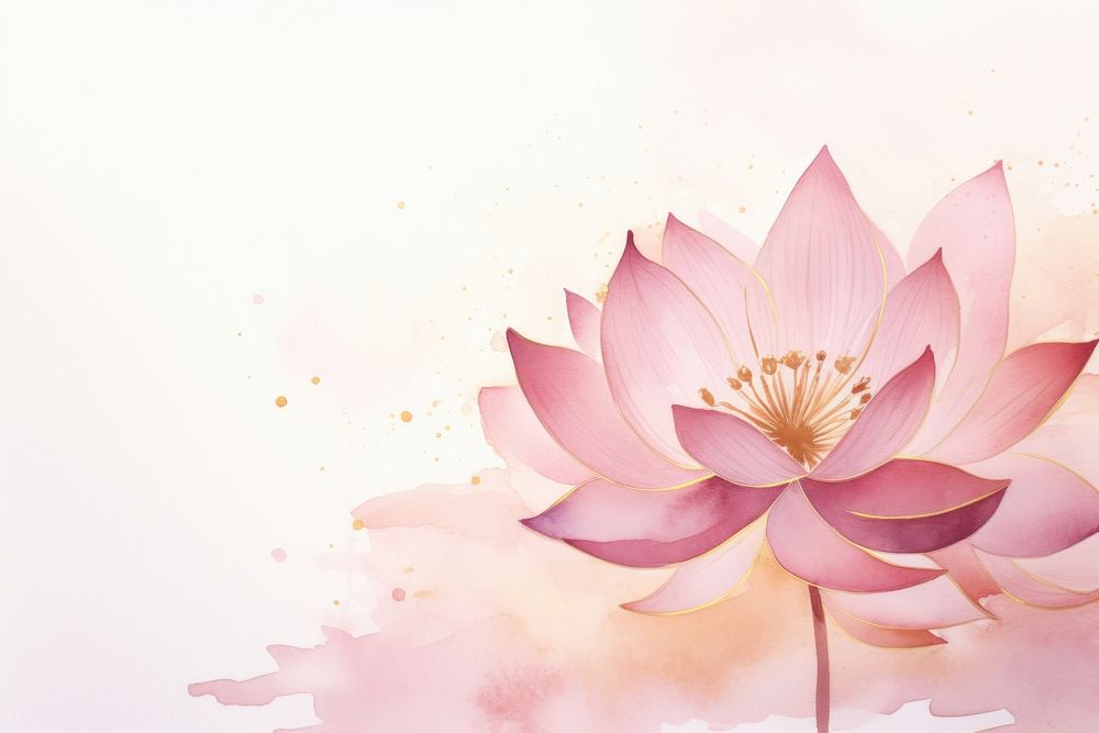 Lotus watercolor background painting blossom | Free Photo Illustration ...
