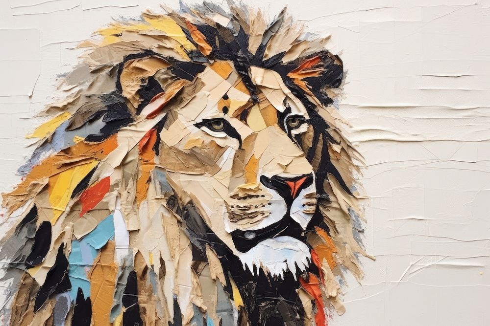 Minimal simple lion art wildlife | Premium Photo Illustration - rawpixel