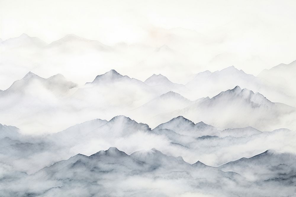 Grey mountain backgrounds nature snow. | Premium Photo Illustration ...