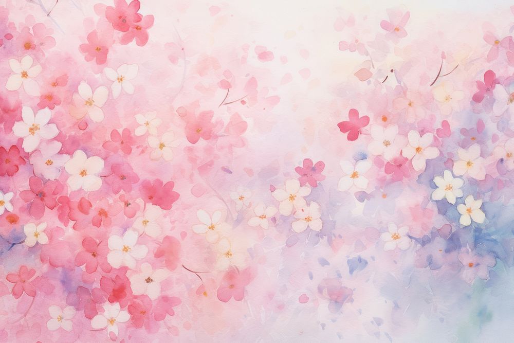 Spring floral backgrounds blossom flower. | Premium Photo Illustration ...