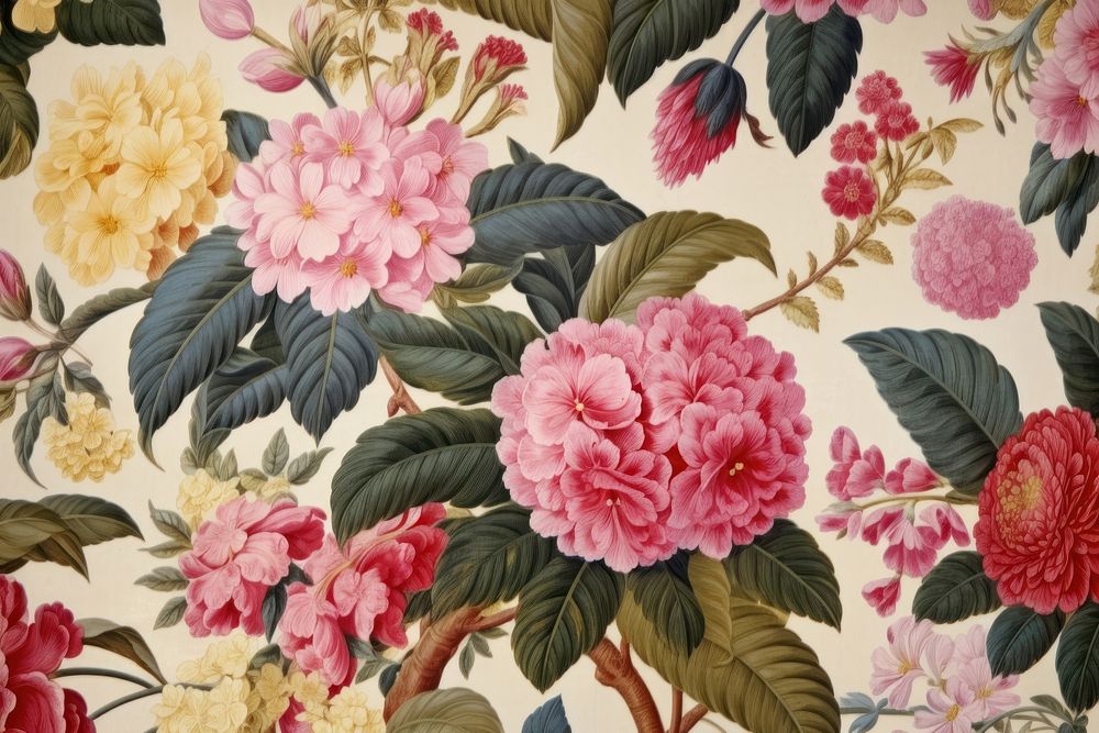 Botanical pattern art tapestry painting. | Premium Photo Illustration ...