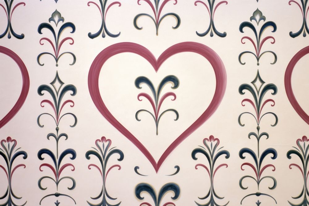 Pink heart pattern calligraphy backgrounds | Premium Photo Illustration ...