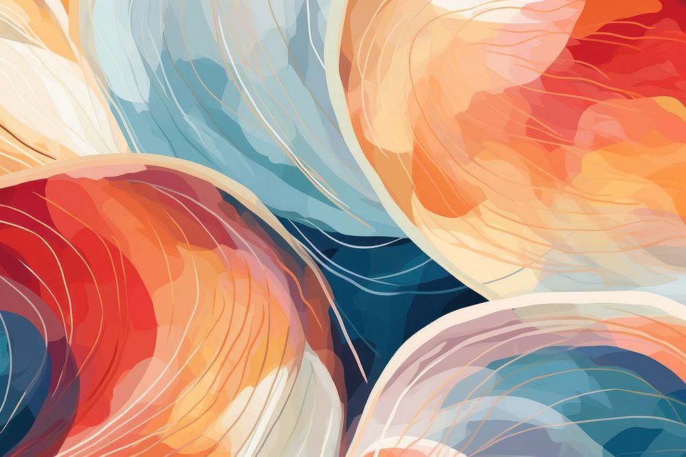 Sea shells backgrounds abstract painting. | Premium Photo Illustration ...