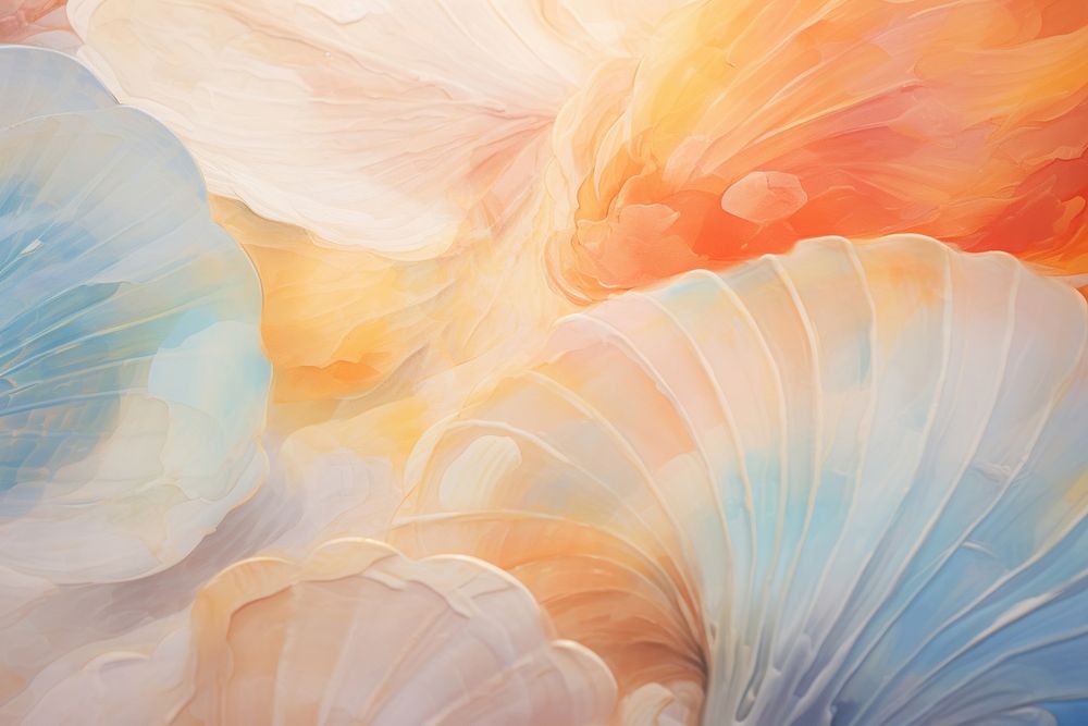Sea shells backgrounds abstract painting. | Premium Photo Illustration ...
