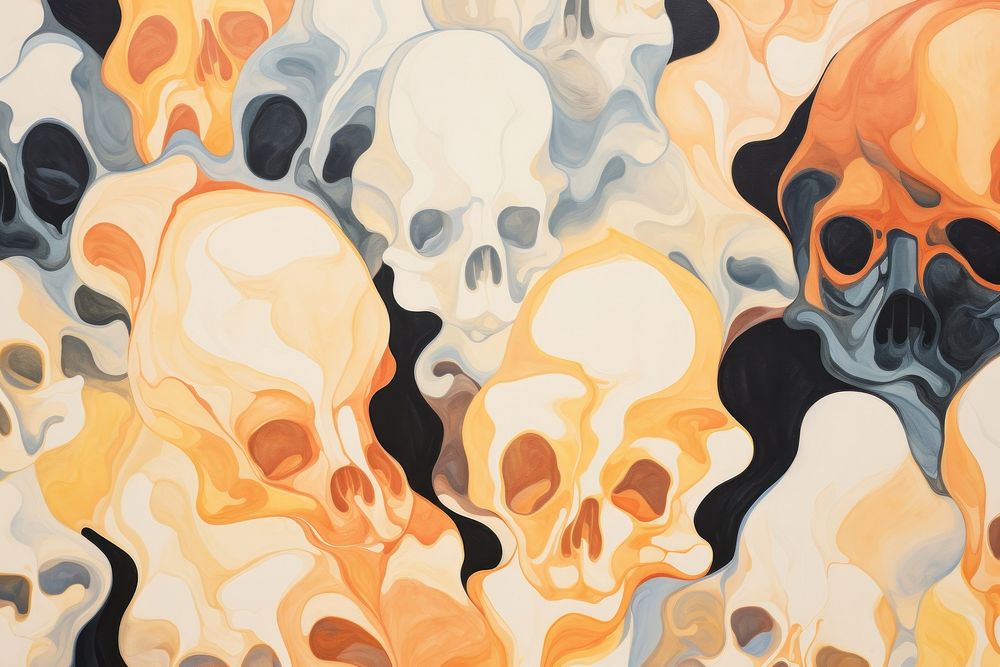 Skulls backgrounds abstract painting. | Premium Photo Illustration ...