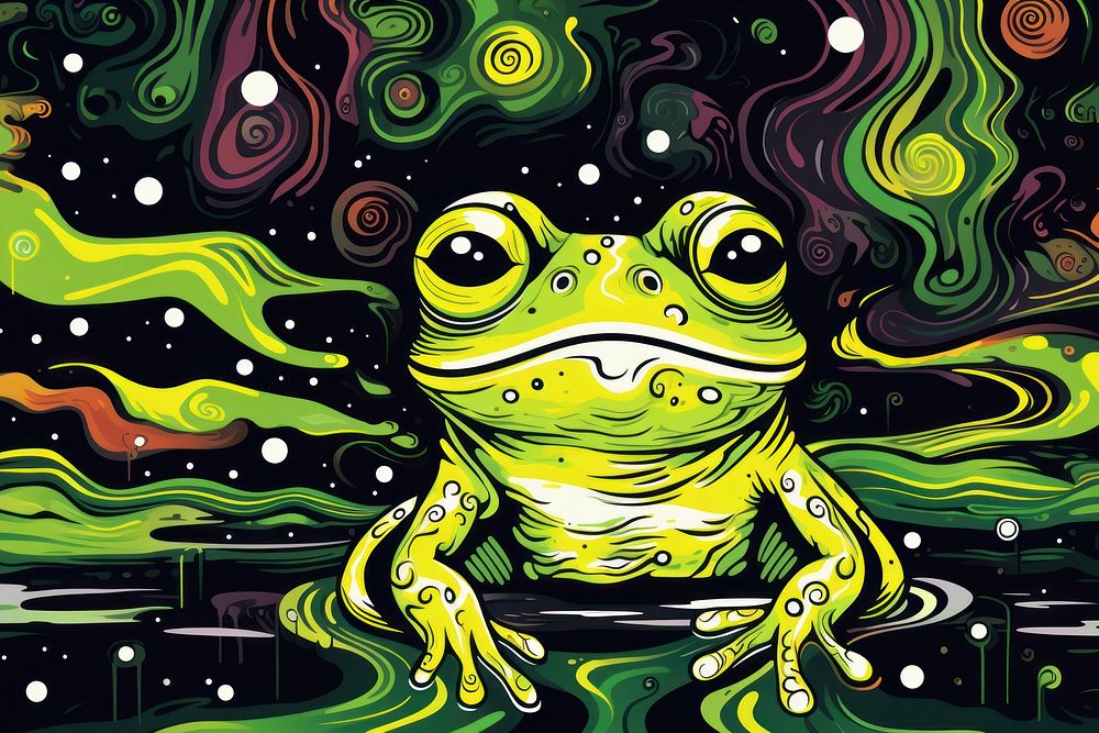 Frog pond style graphic novel | Premium Photo Illustration - rawpixel
