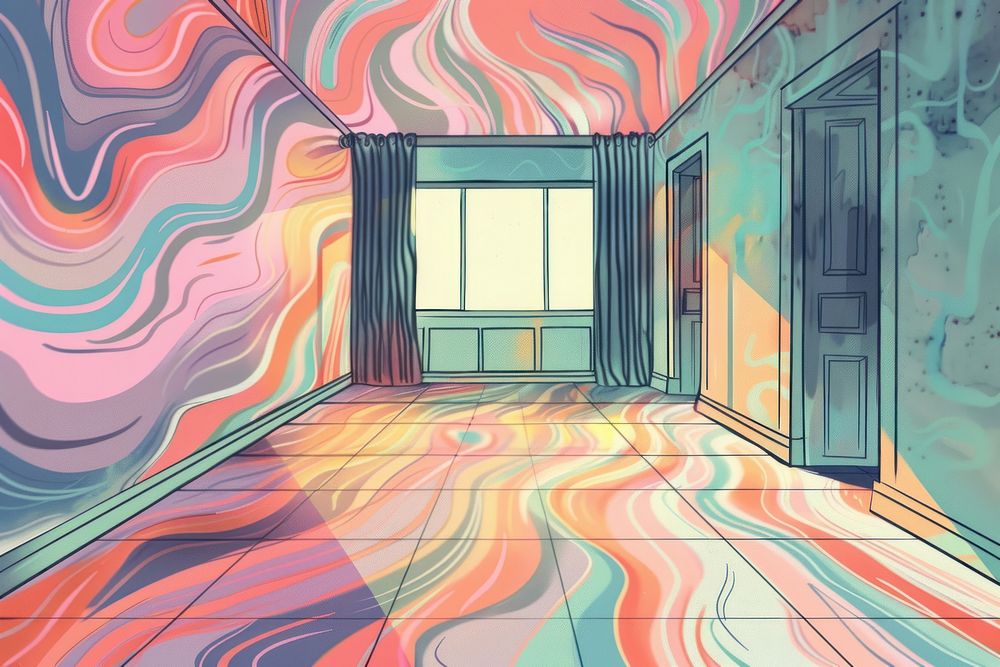 Illustration Empty room painting art | Free Photo Illustration - rawpixel
