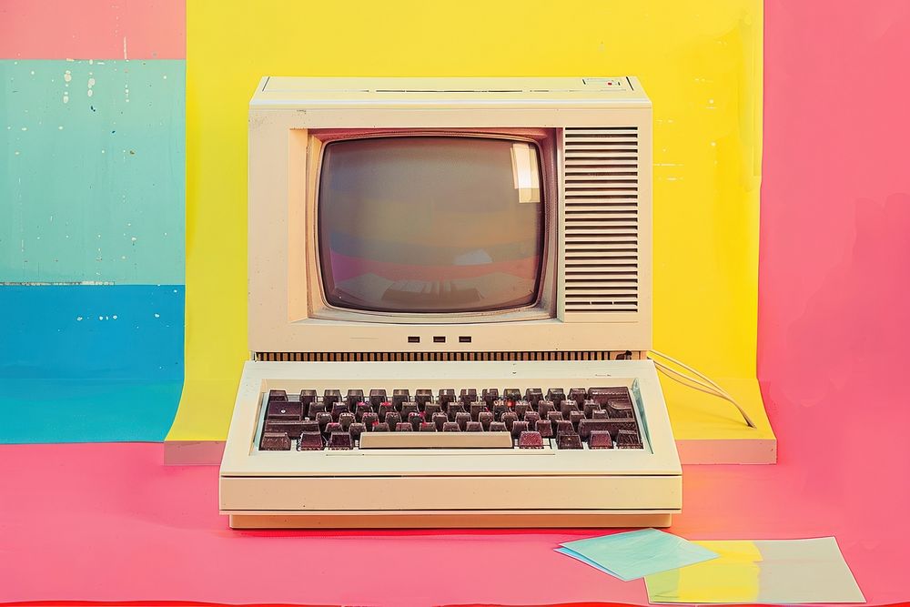 Retro collage Computer computer electronics | Free Photo Illustration ...