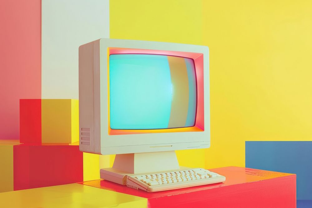 Retro collage Computer computer electronics | Free Photo Illustration ...