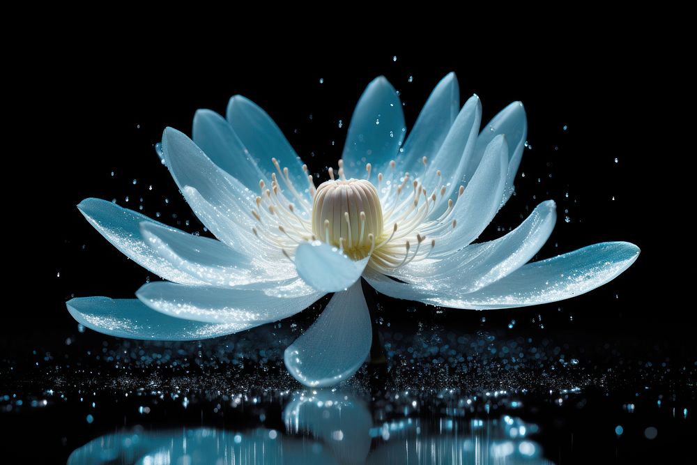 Light blue lotus flower blossom | Free Photo - rawpixel