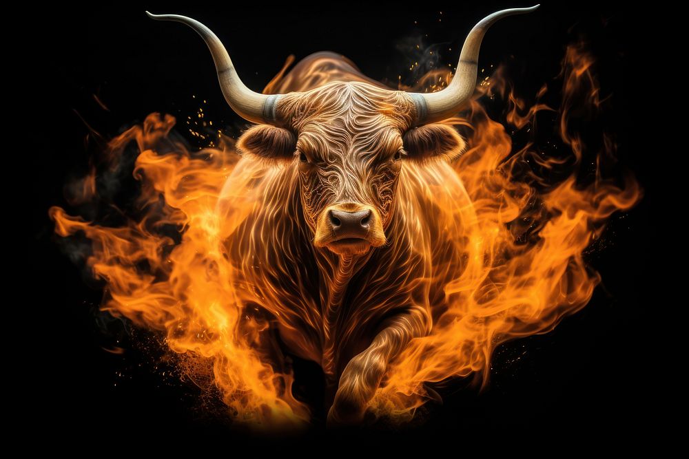 Bull fire livestock cattle. | Free Photo - rawpixel