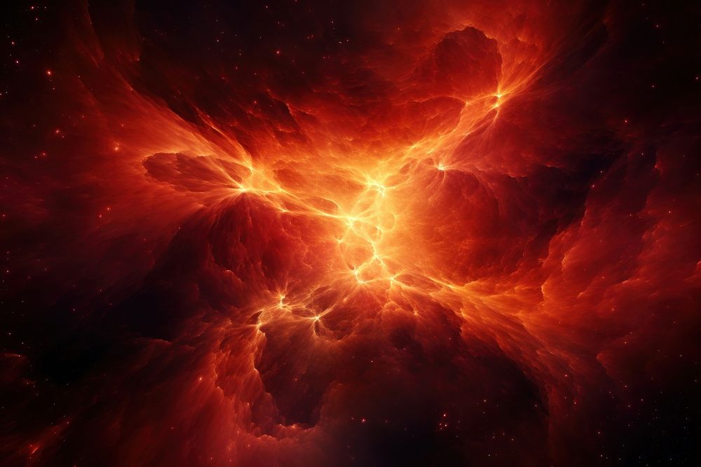 Glowing star igniting abstract cosmic | Premium Photo Illustration ...