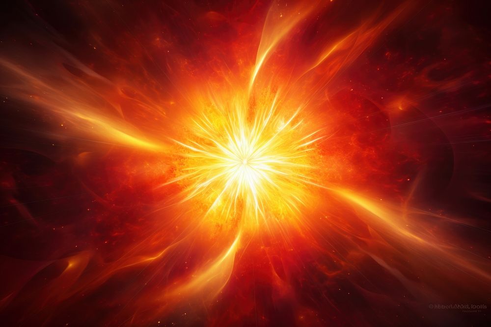 Glowing star igniting abstract cosmic | Premium Photo Illustration ...