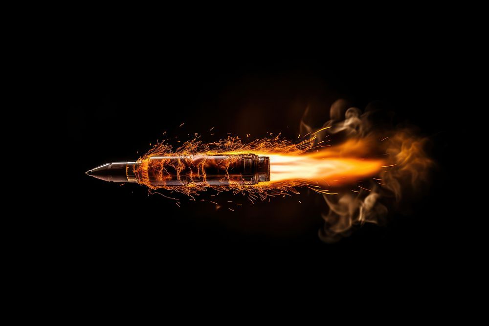 Gun bullet fire black background | Free Photo - rawpixel