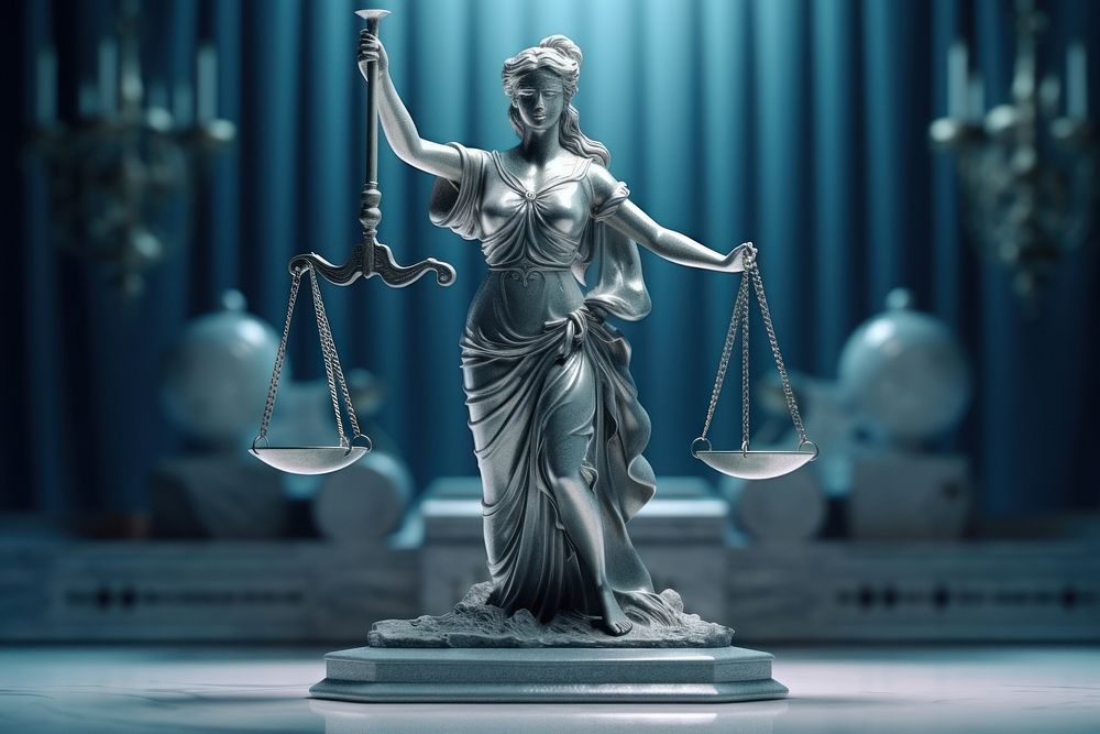 Lawyer statue sculpture representation. | Premium Photo Illustration ...
