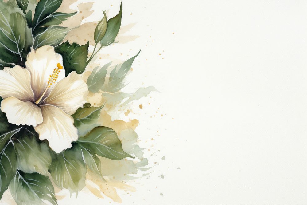 Hibiscus flower watercolor background backgrounds | Free Photo ...