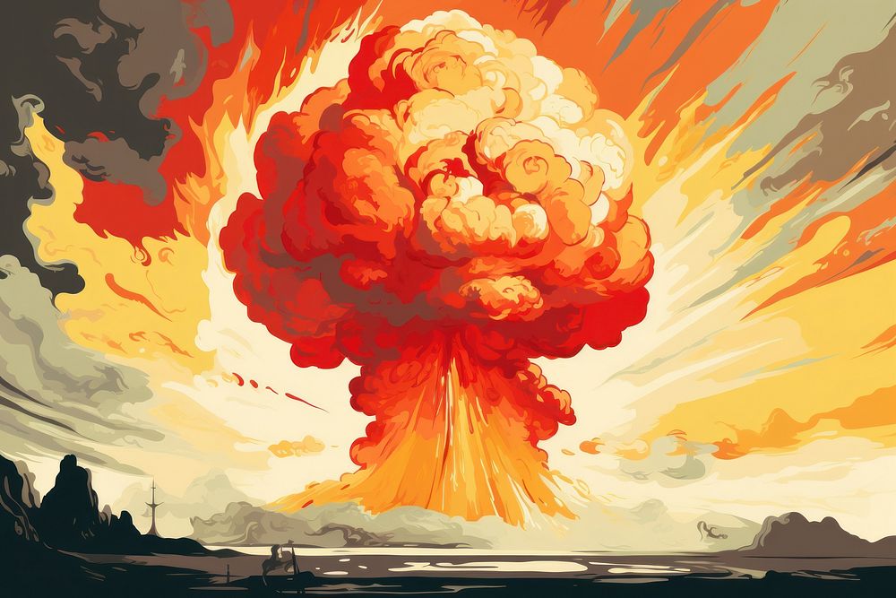 Tsar Bomba mushroom cloud explosion | Premium Photo Illustration - rawpixel