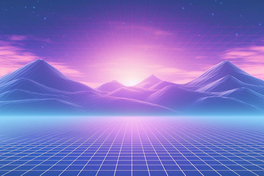 Retrowave winter landscape backgrounds abstract | Free Photo ...