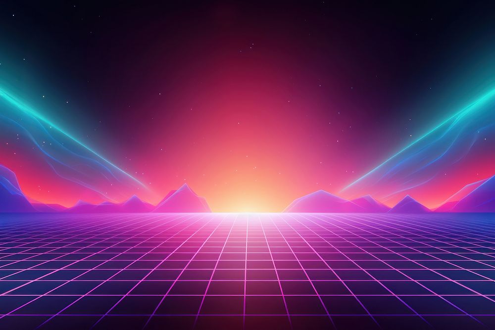 Retrowave game backgrounds abstract light. | Free Photo Illustration ...
