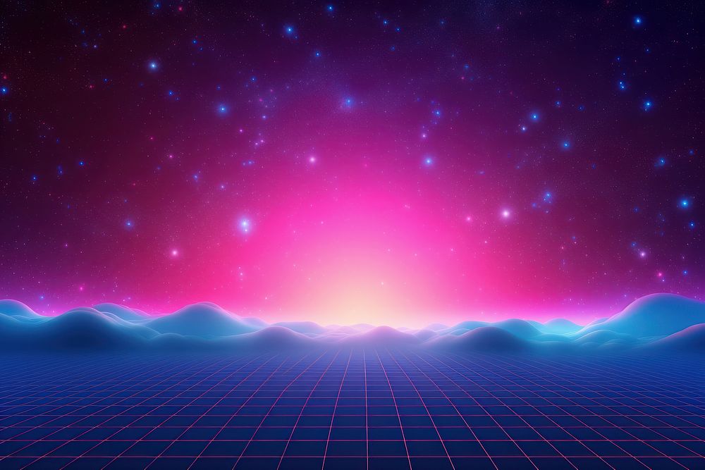 Retrowave galaxy sky backgrounds abstract. | Free Photo Illustration ...