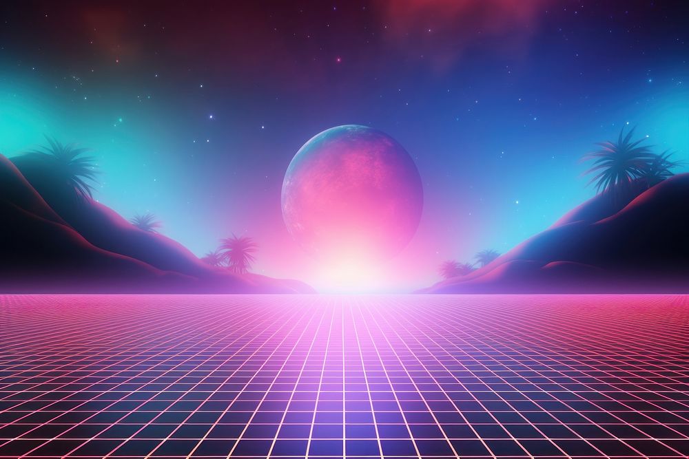 Retrowave galaxy sky astronomy abstract. | Free Photo Illustration ...