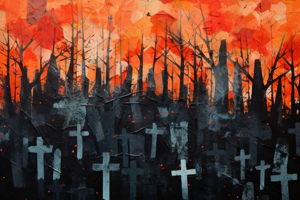 Graveyard Spooky Night Halloween graveyard | Free Photo Illustration ...
