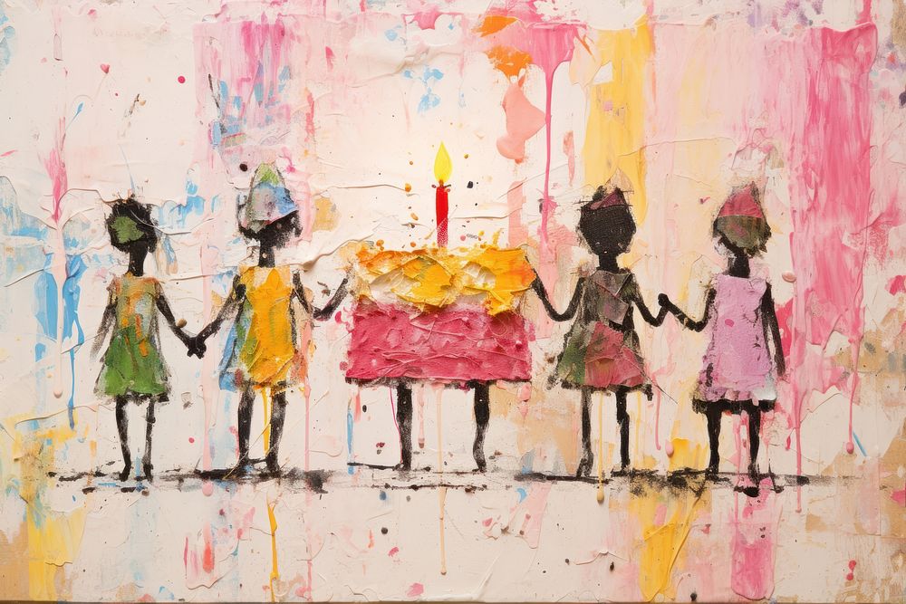 Kids celebrating birthday party and | Premium Photo Illustration - rawpixel