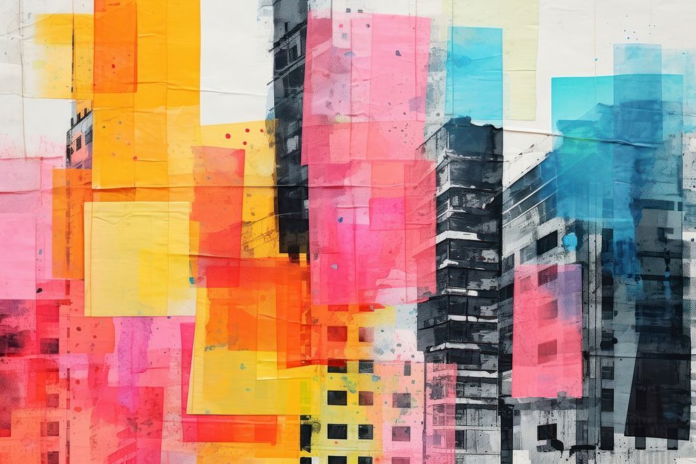 Modern office buildings city art | Free Photo Illustration - rawpixel