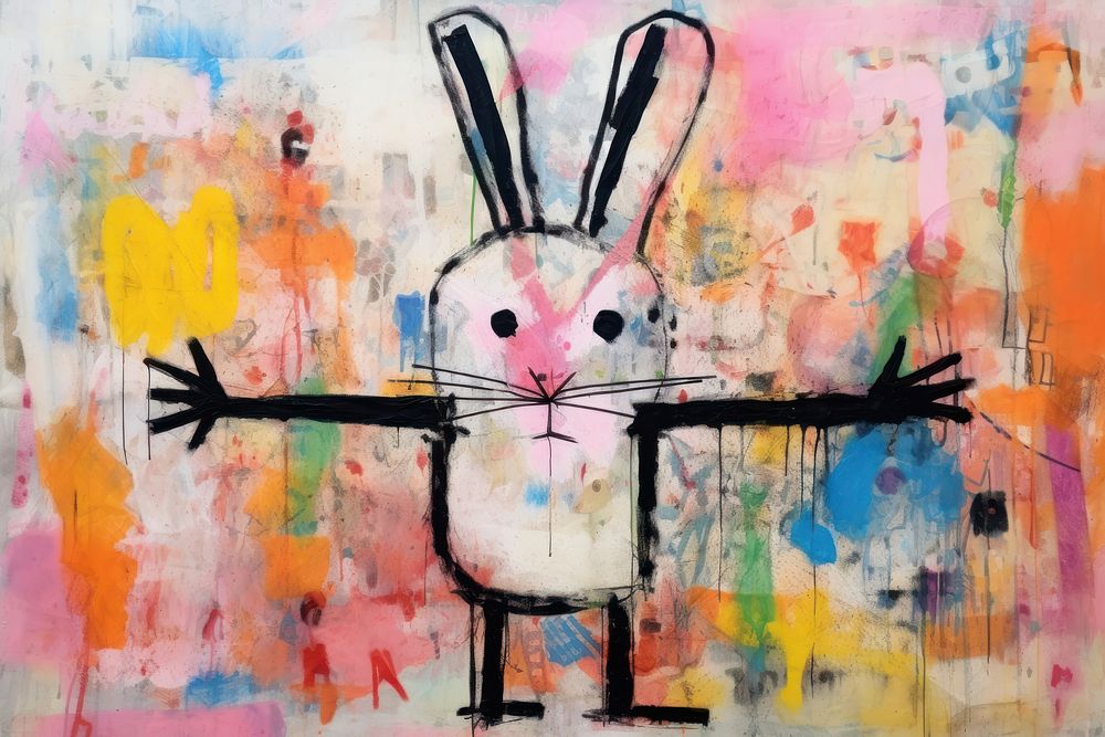 funny rabbit is standing its | Free Photo Illustration - rawpixel